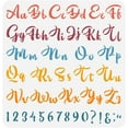 Fancy Letters Stencil for Painting 11.8x11.8 inch Plastic PET Alphabet ...