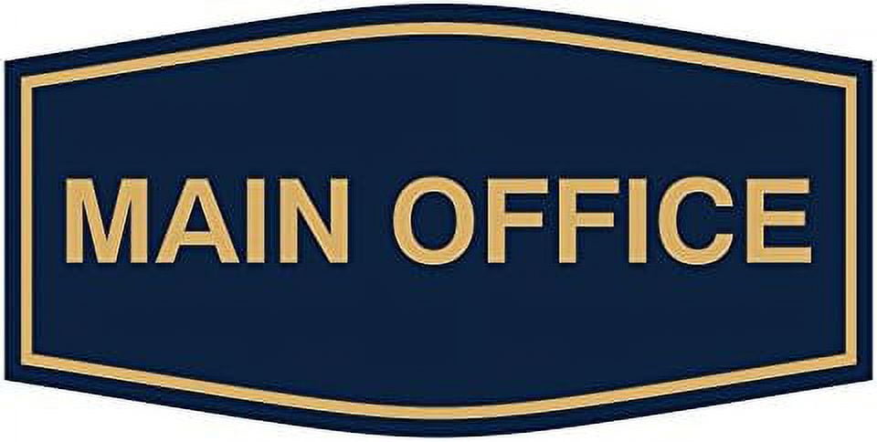 Fancy Main Office Sign (Blue/Gold) - Small - Walmart.com