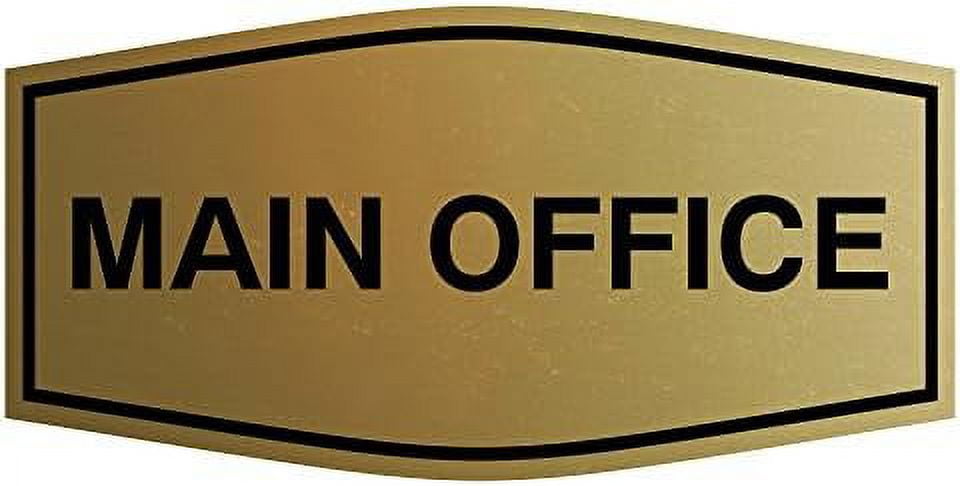 Fancy Main Office Sign (Brushed Gold) - Small - Walmart.com