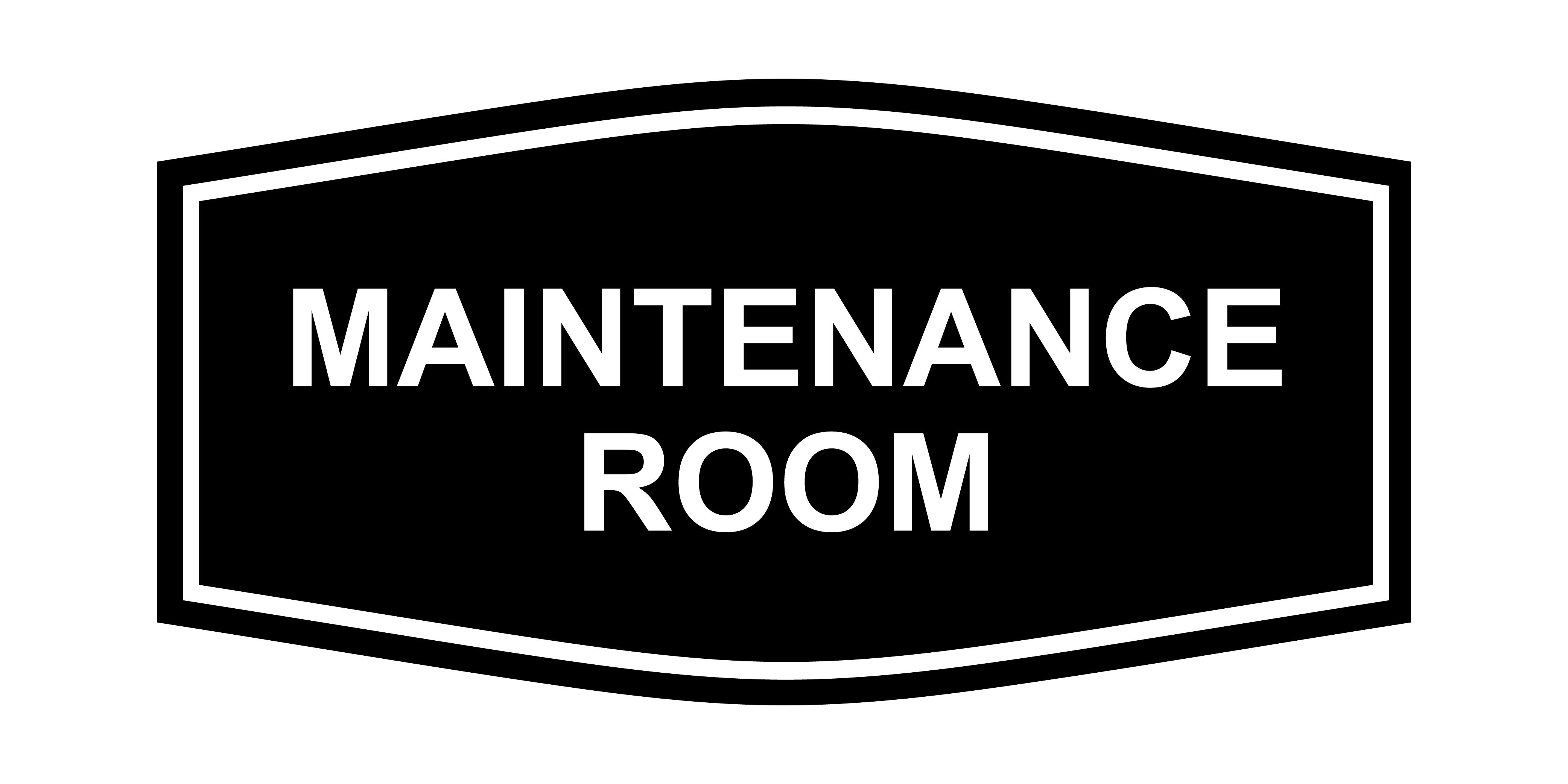Fancy Maintenance Room Sign (Black) - Large - Walmart.com