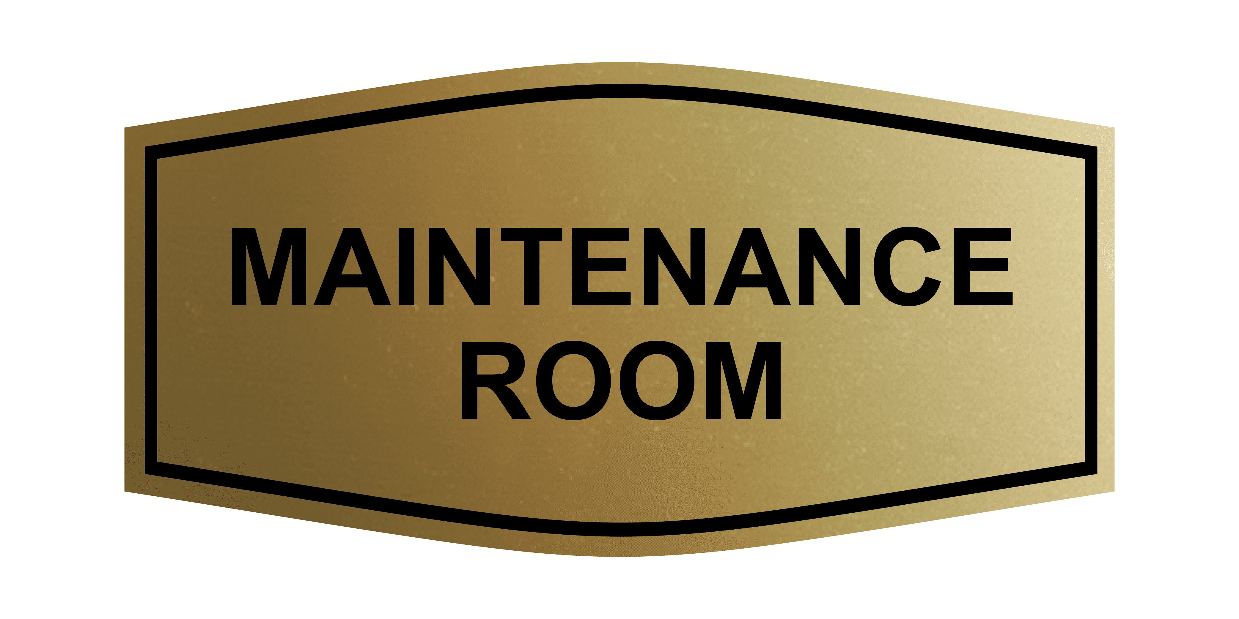 Fancy Maintenance Room Sign (Brushed Gold) - Small - Walmart.com
