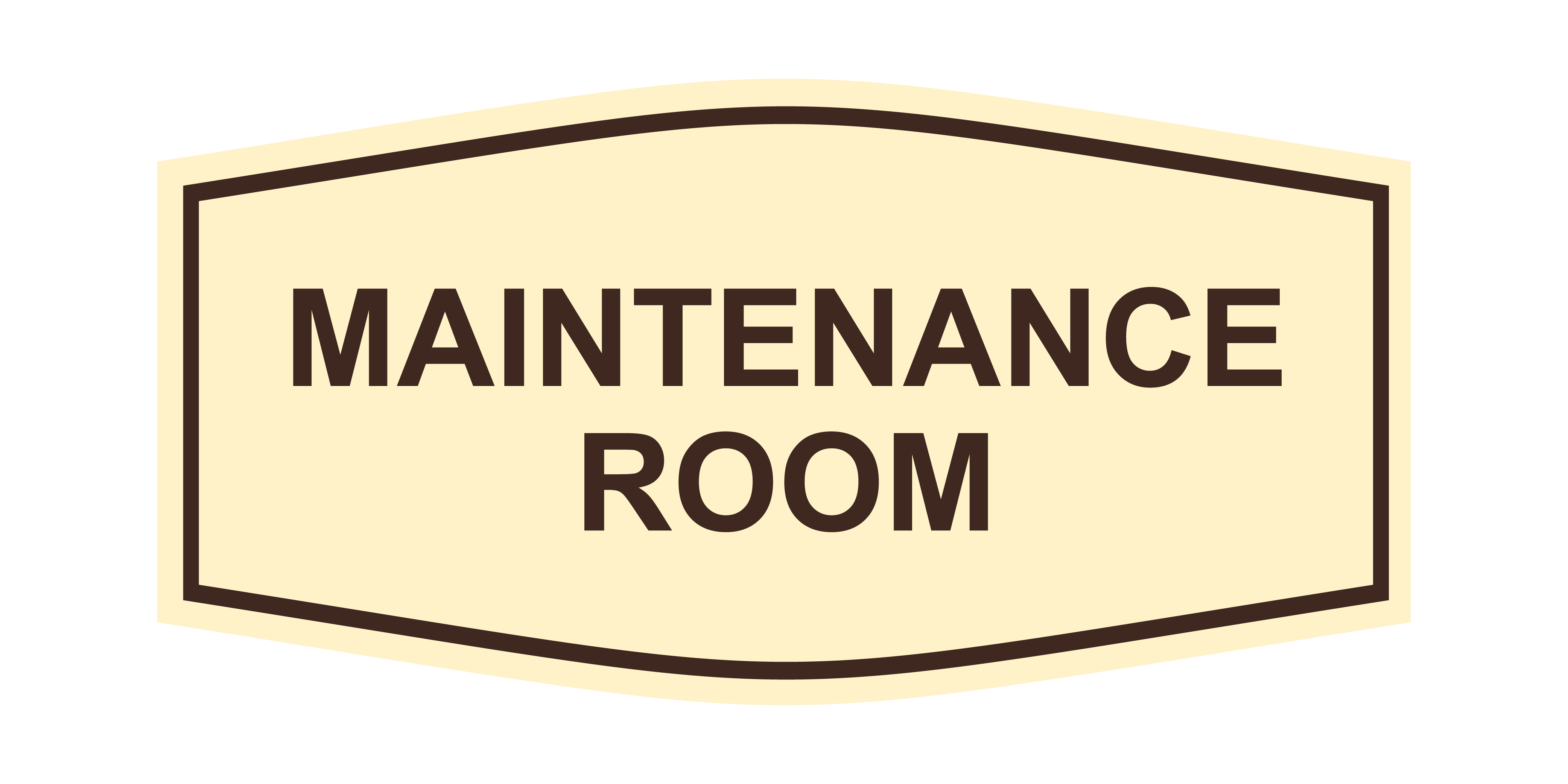 Fancy Maintenance Room Sign (Ivory/Dark Brown) - Large - Walmart.com