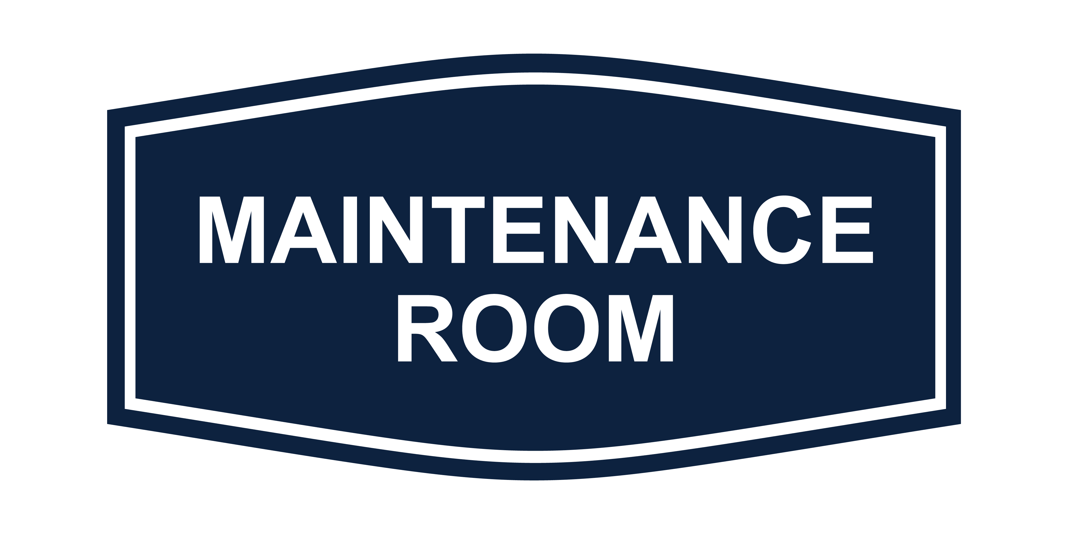Fancy Maintenance Room Sign (Navy Blue / White) - Large - Walmart.com