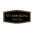 Fancy NO Smoking Thank You Sign (Black Gold) - Large - Walmart.com
