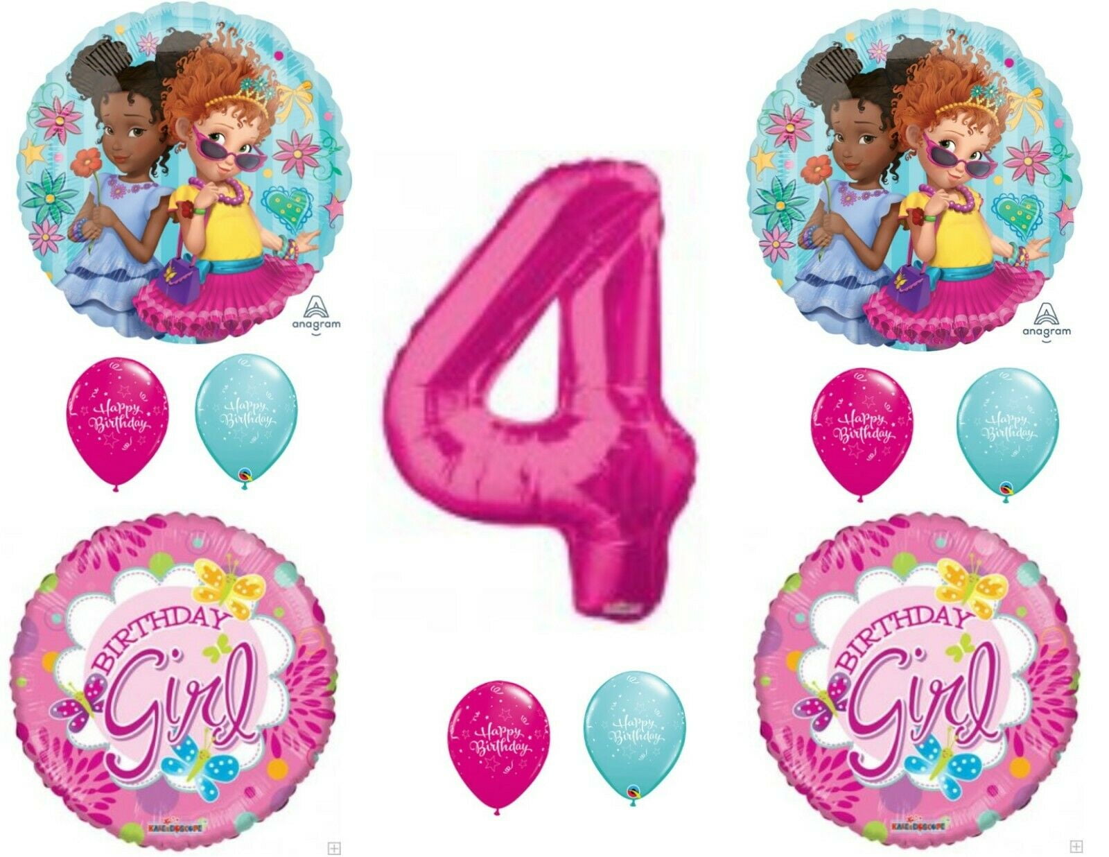 Fancy Nancy 4th Birthday Party Balloons Decoration Supplies Clancy ...