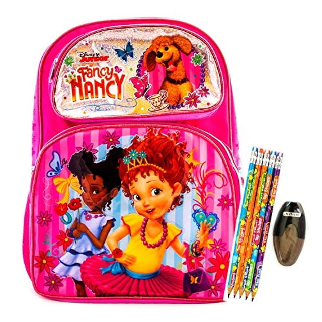 Fancy Nancy Backpack 16 inch Book Bag Travel Bag Package with Pencils ...