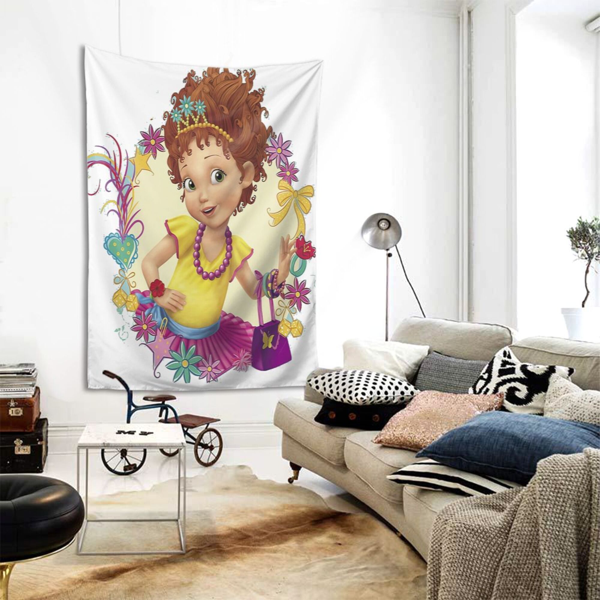 Fancy Nancy Cartoon Tapestry Large Wall Art Tapestries Background ...