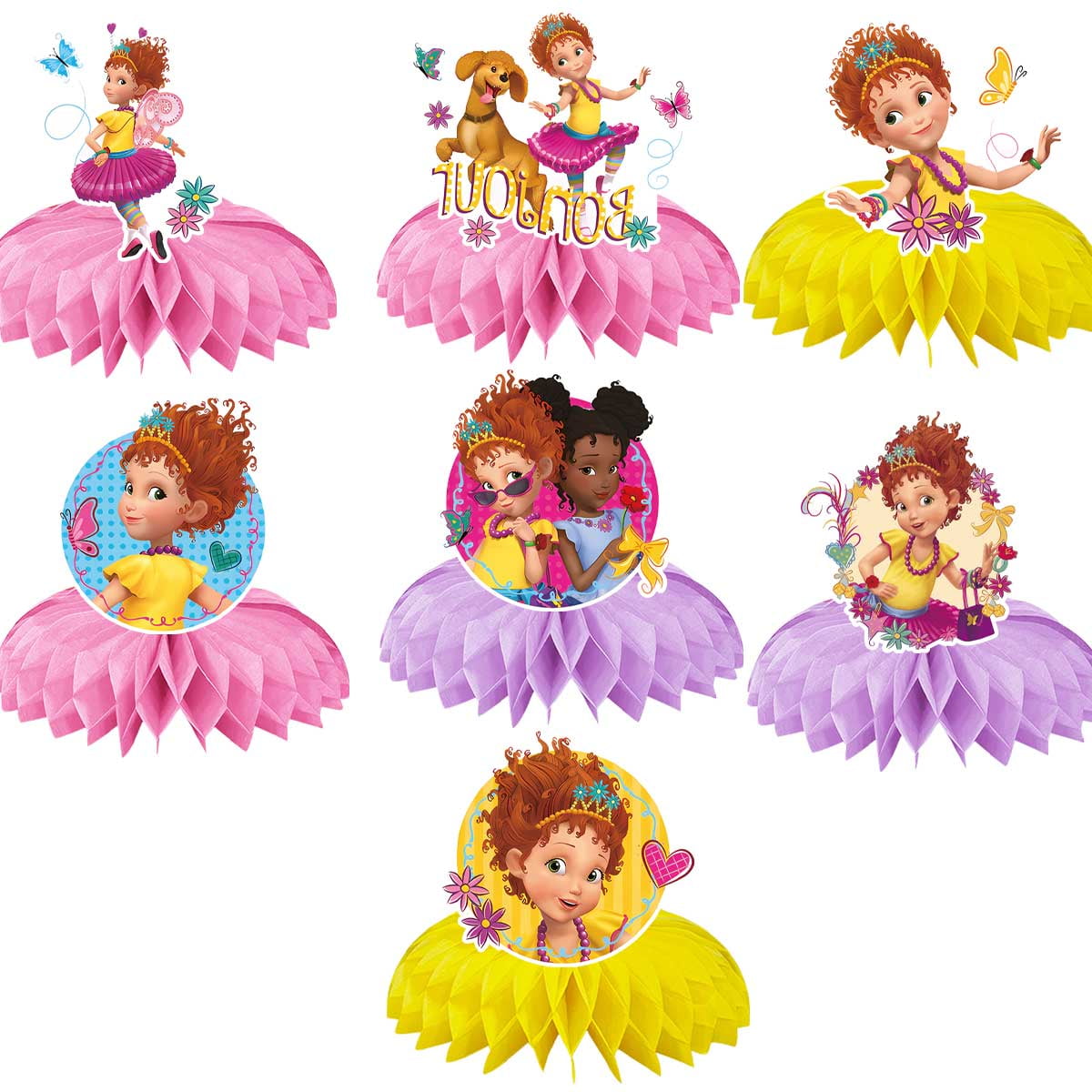 Fancy Nancy Centerpieces Honeycomb Table Toppers Decorations for Photo ...