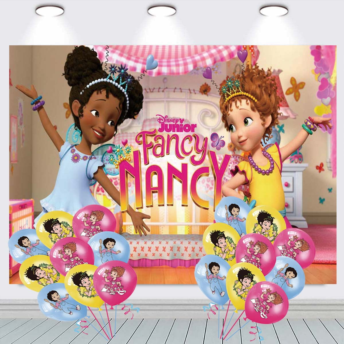 Fancy Nancy Party Decorations Backdrop Banner Balloons Taspestry Wall ...