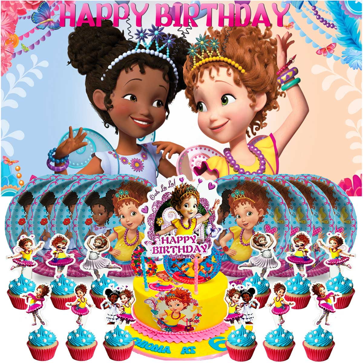 Fancy Nancy Party Supplies Decor Decorations Plates Background Cake ...