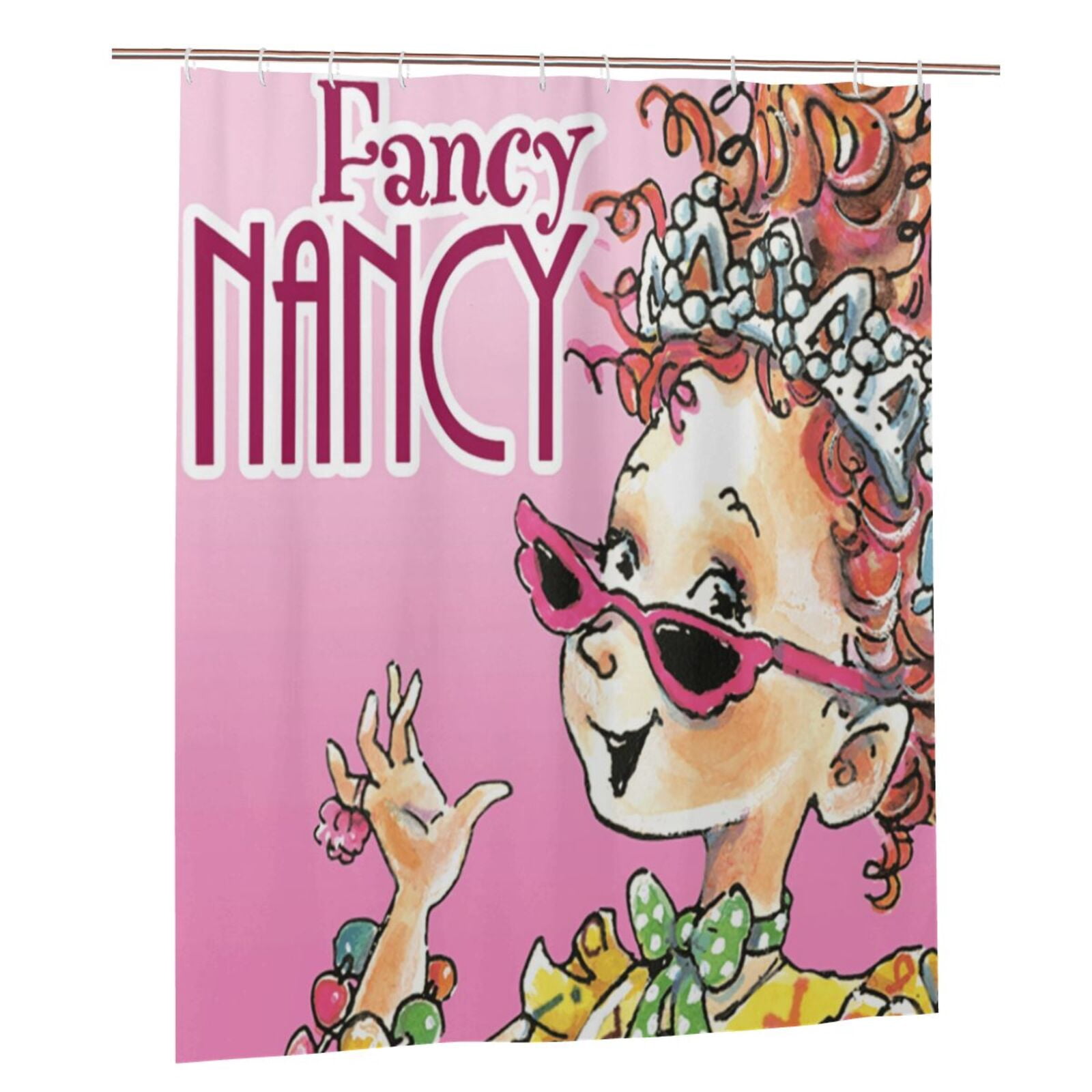 Fancy Nancy Shower Curtain, Lovely Cartoon Shower Curtains Set for Kids ...