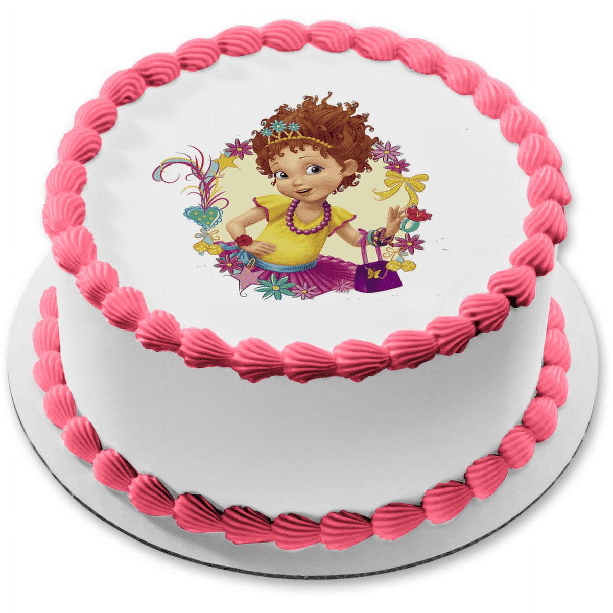 Fancy Nancy Wreath of Flowers Edible Cake Topper Image ABPID55372 ...
