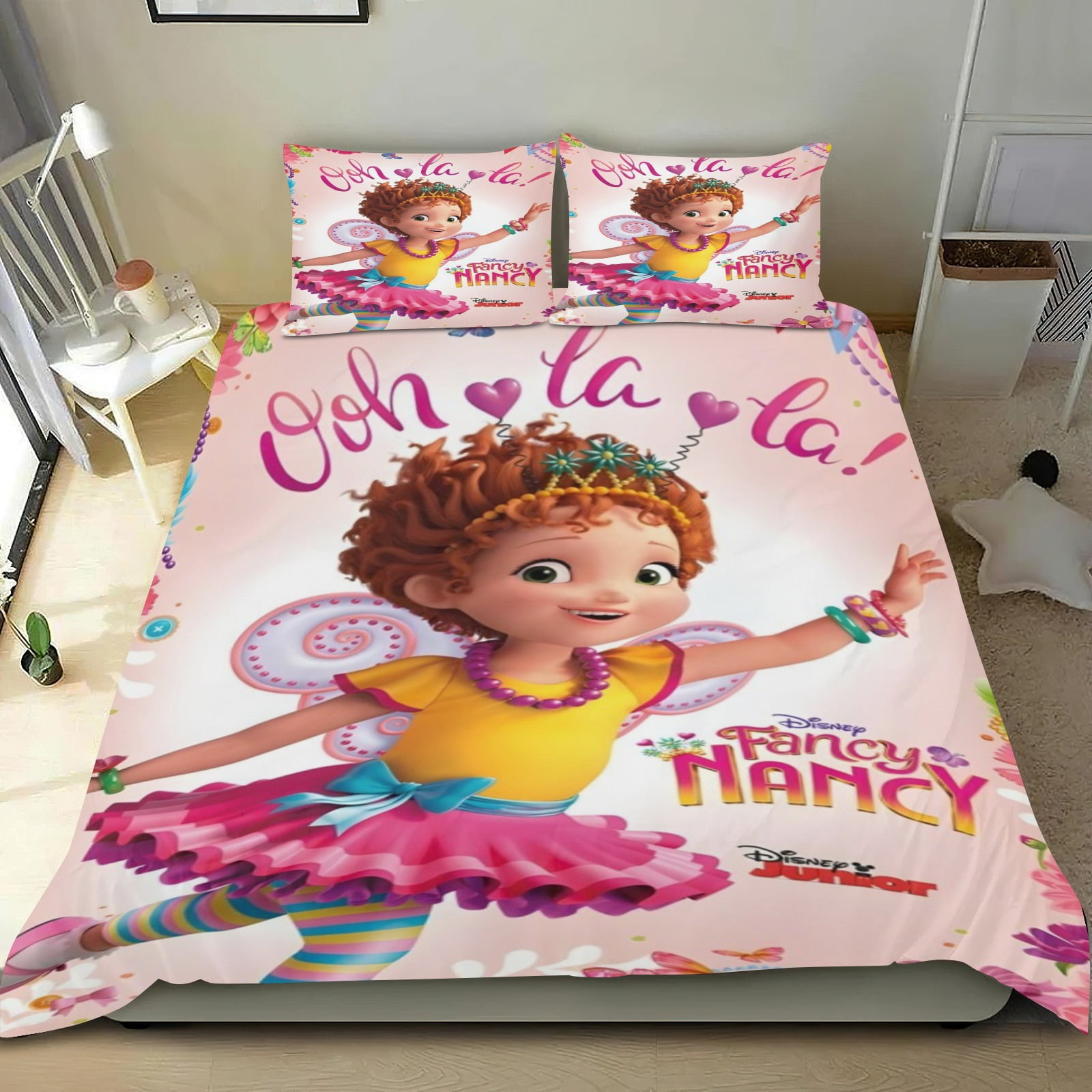 Fancy Nancy thin bedding set has an iconic print,One duvet cover and ...