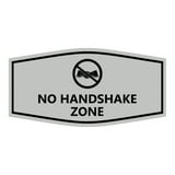 Fancy No Handshake Zone Sign (Lt Gray) - Medium - Walmart.com