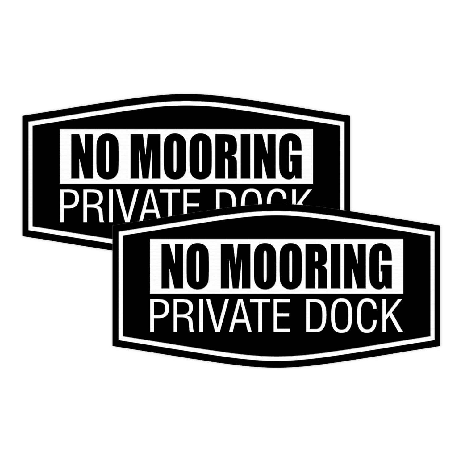 Fancy No Mooring Private Dock Sign (Black) - Large (2 Pack) - Walmart.com