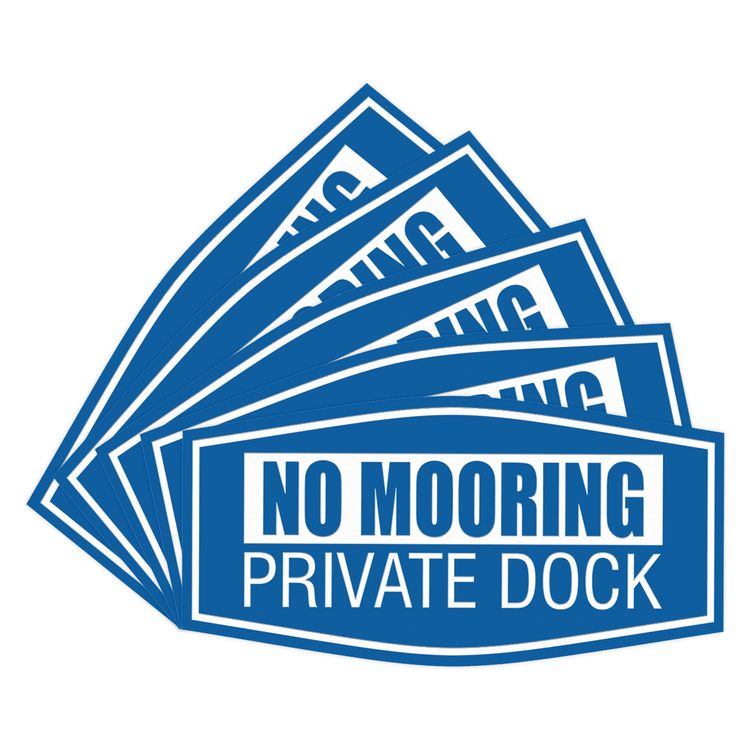 Fancy No Mooring Private Dock Sign (Blue) - Medium (5 Pack) - Walmart.com