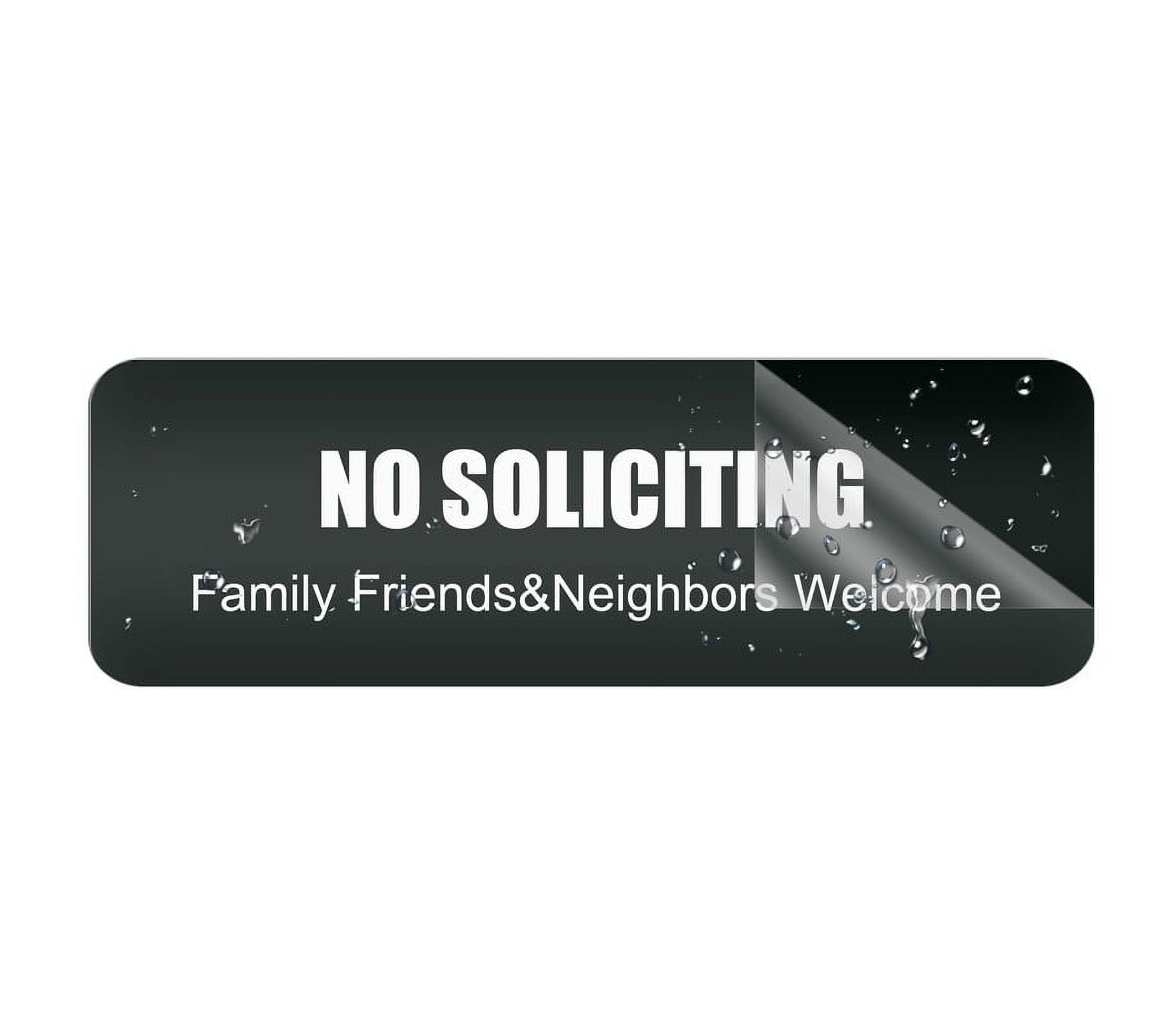 Fancy No Soliciting Family Friends & Neighbors Welcome Wall Or Door ...