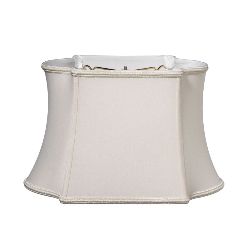 Fancy Oblong Softback Lampshade with Washer Fitter, Cream Color Natural ...