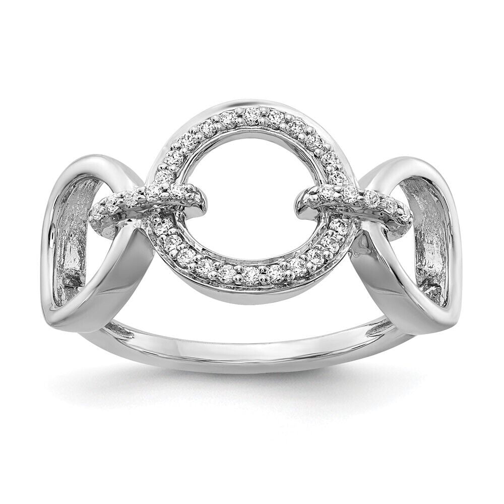Fancy Open Circle Diamond Ring, Interlock Circle Diamond Engagement ...