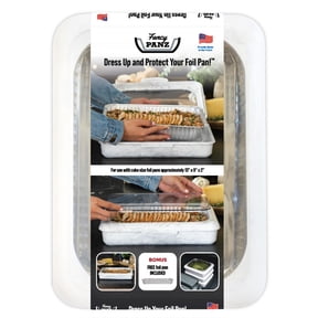 Fancy Panz 9.38 In. W. x 11.75 In. L. White 2-In-1 Foil Pan Baking ...