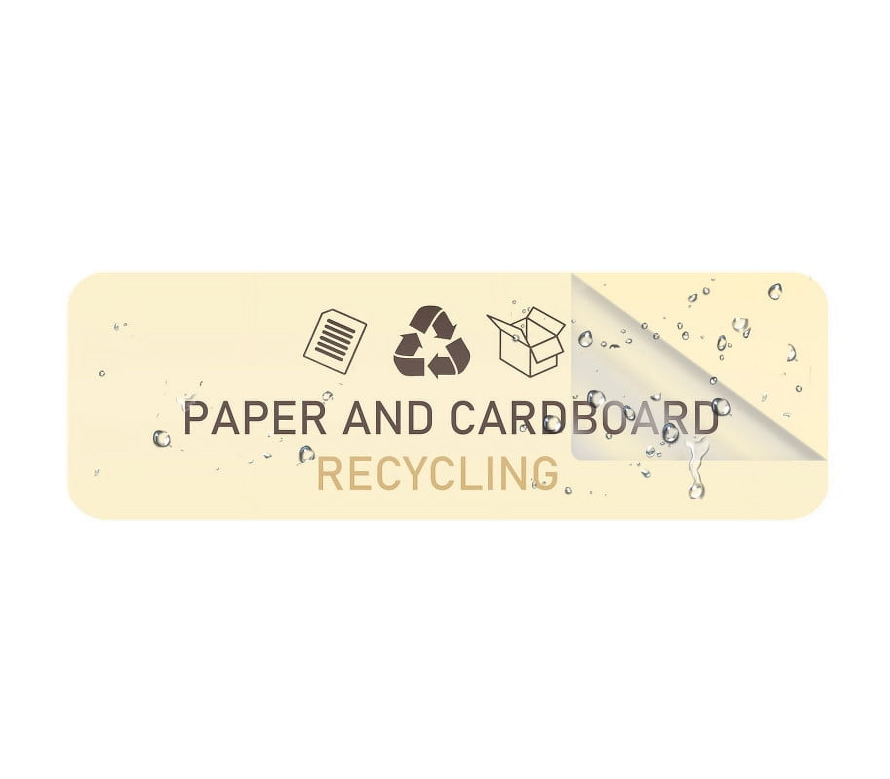 Fancy Paper And Cardboard Recycling Wall Or Door Sign Acrylic Plastic ...