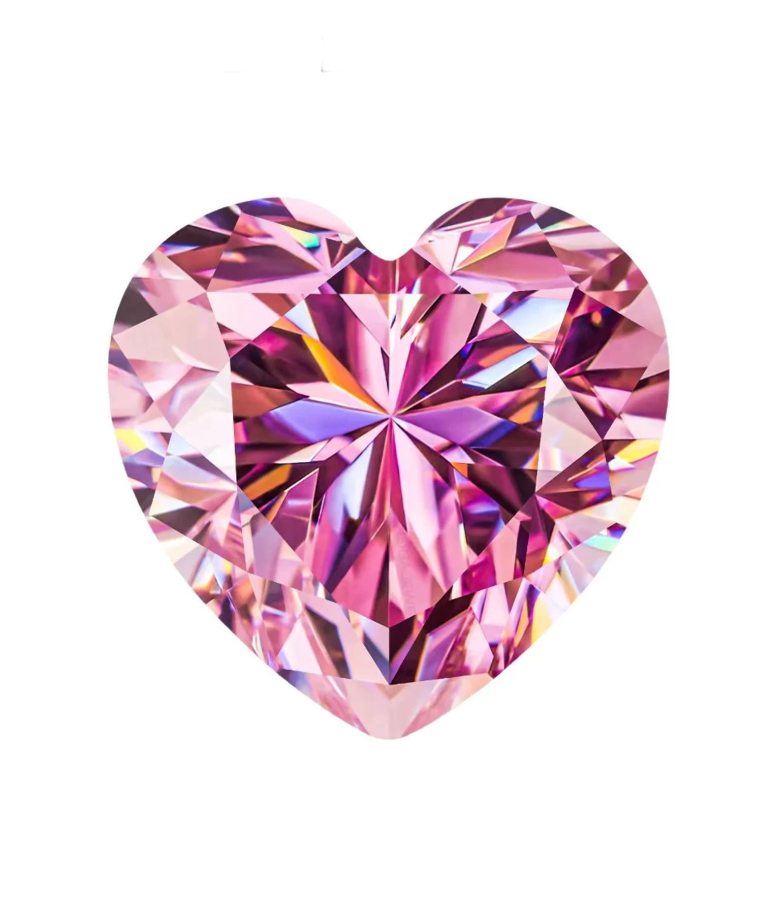 Fancy Pink Heart Cut Moissanite Stones - Walmart.com