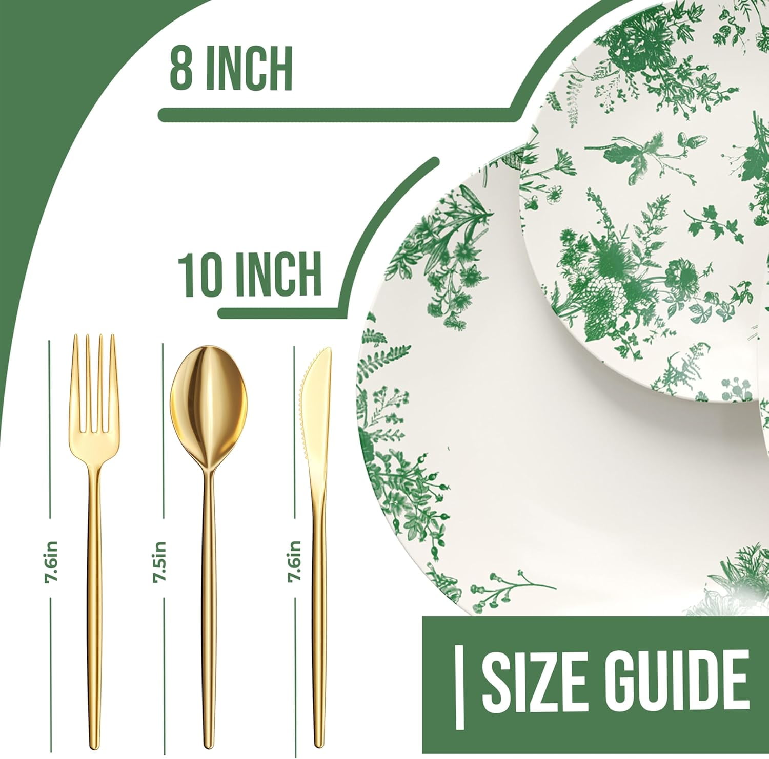Fancy Plastic Dinnerware Sets 200 Pc Set 40 Guests Gold Silverware ...