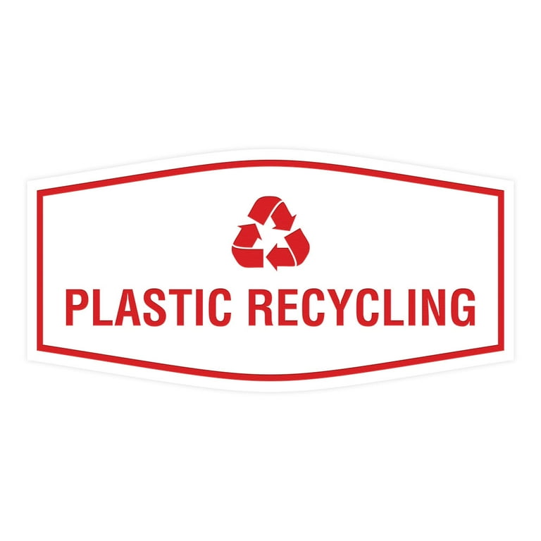 Plastic Recycling Sign Durable Plastic Bottles & Cans Recycling Sign