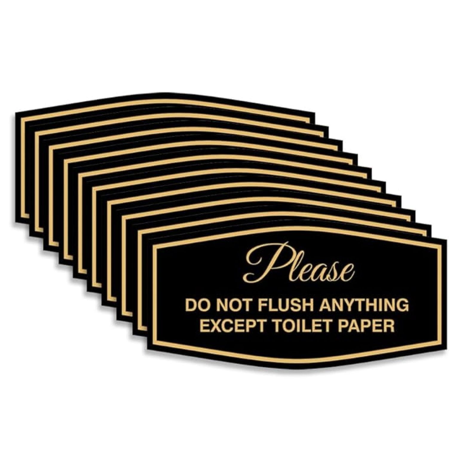 Fancy Please Do Not Flush Anything Except Sign | Easy Installation ...