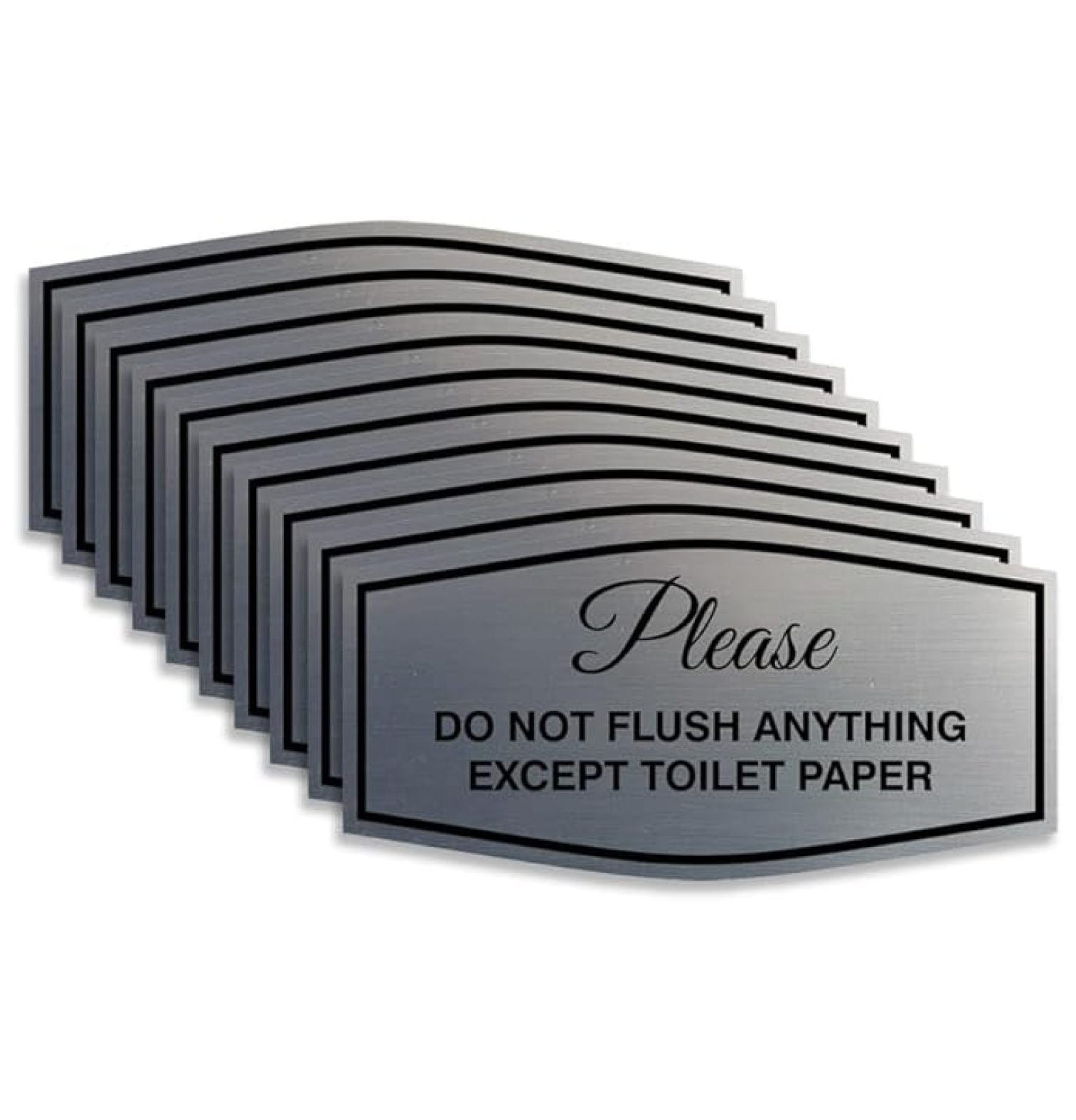 Fancy Please Do Not Flush Anything Except Sign | Easy Installation ...