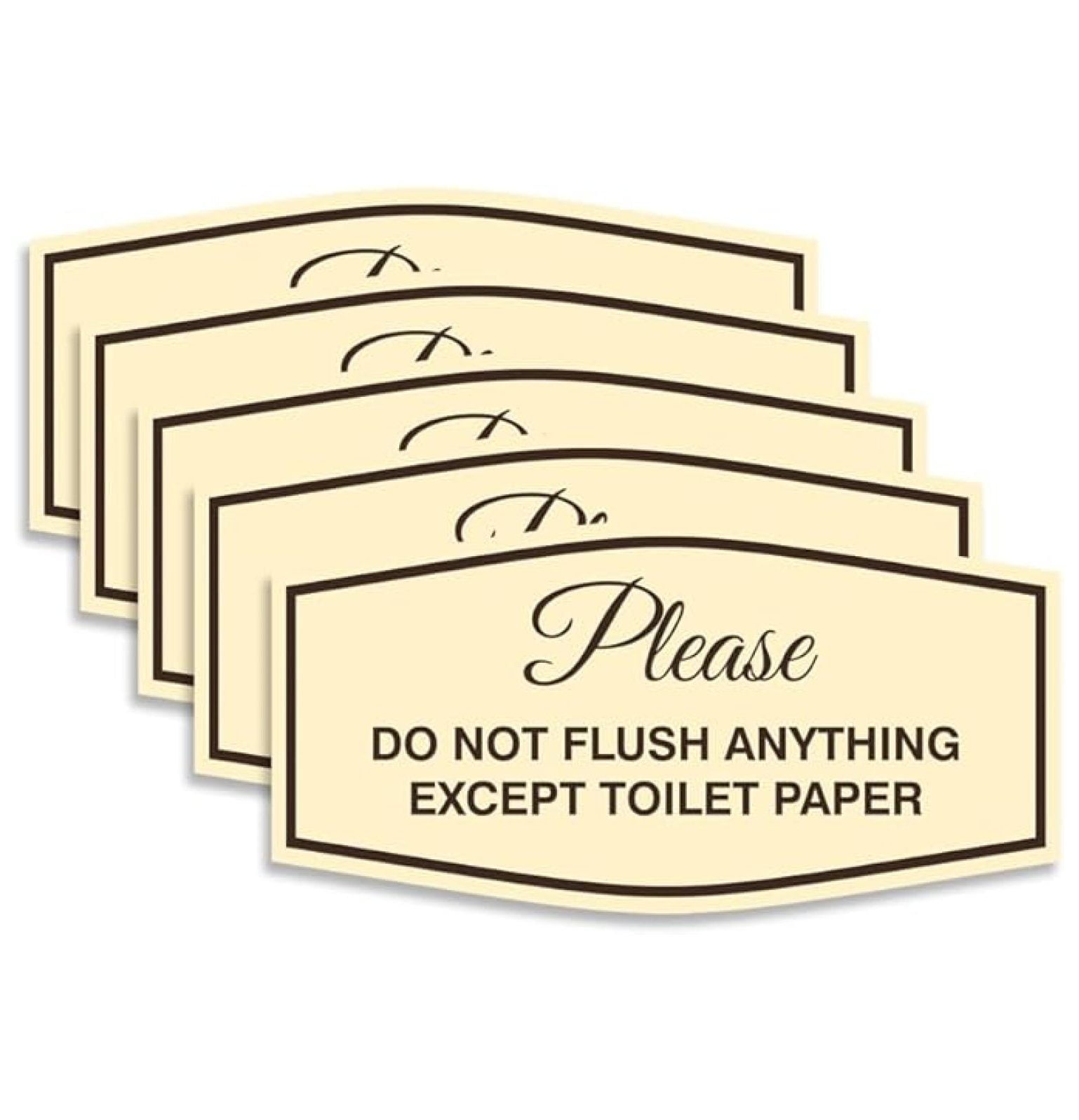 Fancy Please Do Not Flush Anything Except Sign | Easy Installation ...