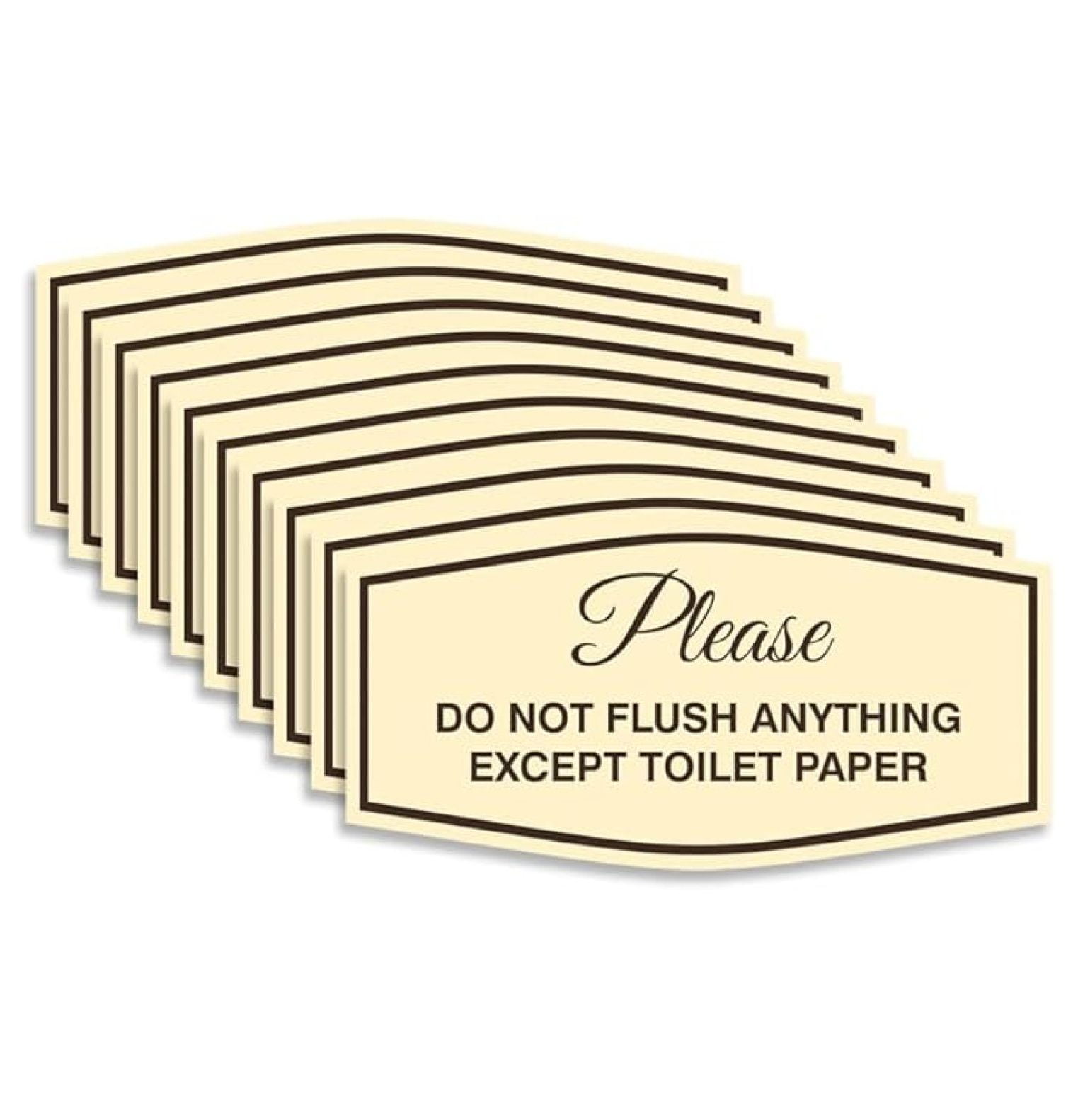 Fancy Please Do Not Flush Anything Except Sign | Easy Installation ...