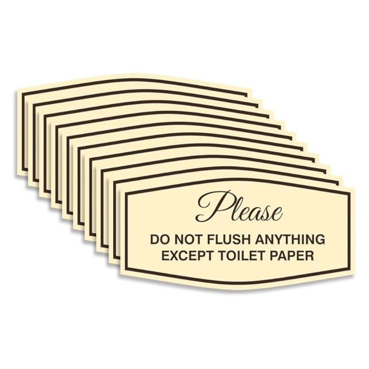 Fancy Please Do Not Flush Anything Except Sign | Easy Installation ...