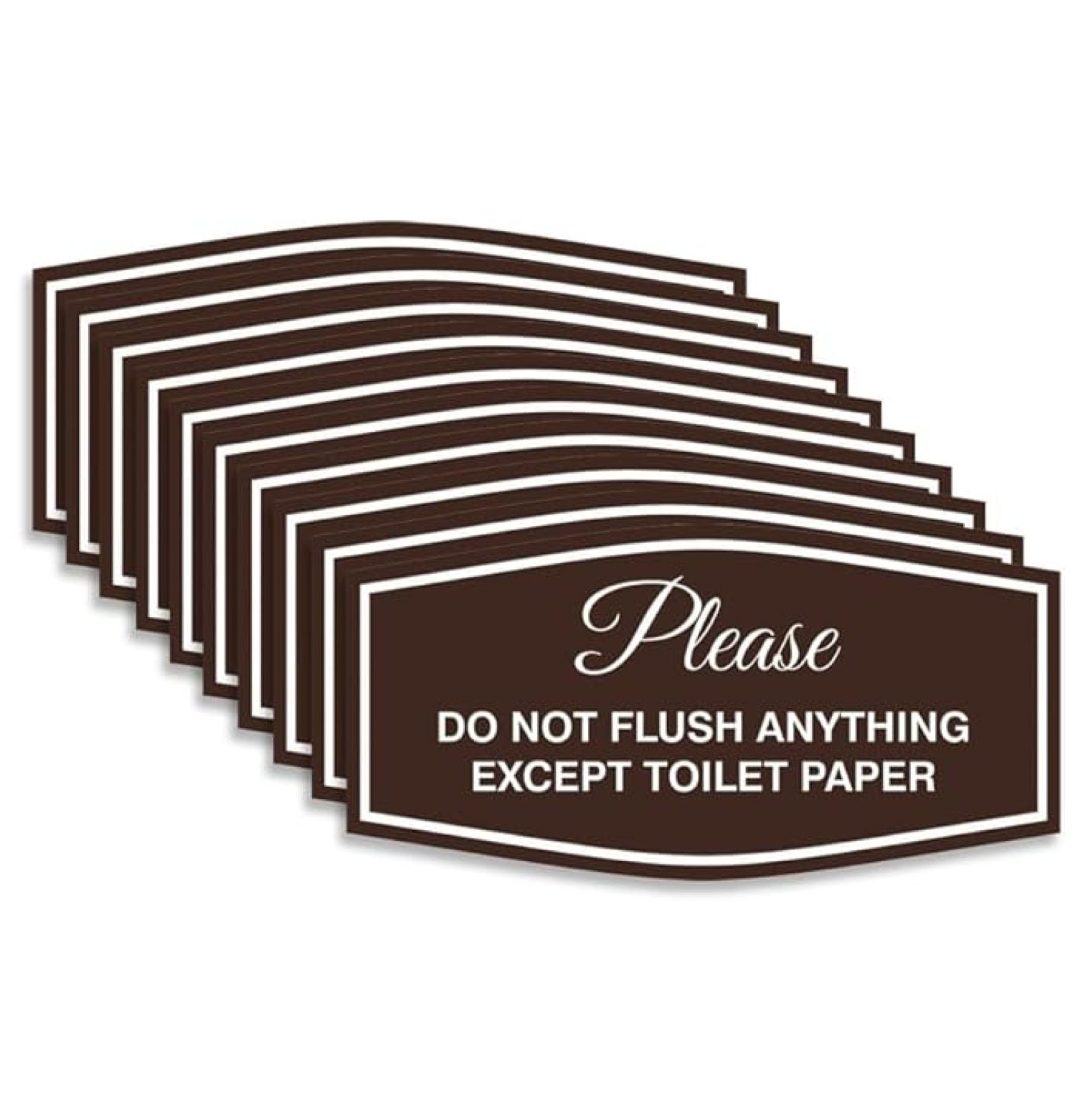 Fancy Please Do Not Flush Anything Except Sign | Easy Installation ...