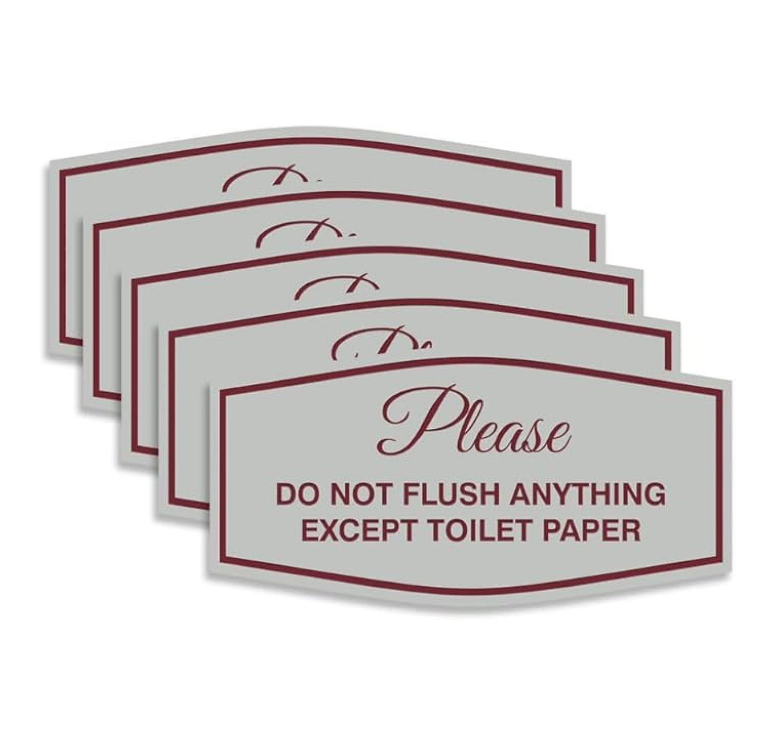 Fancy Please Do Not Flush Anything Except Sign | Easy Installation ...