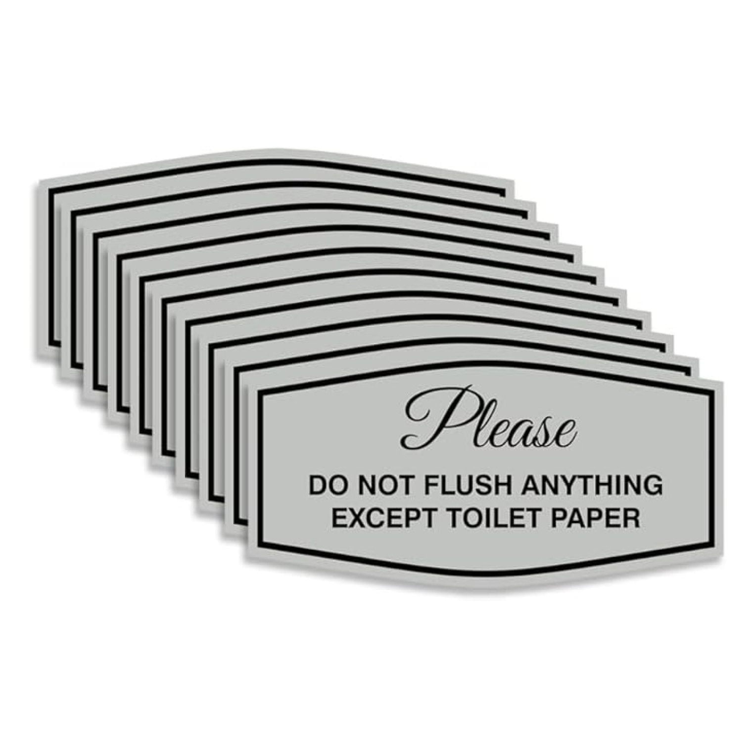 Fancy Please Do Not Flush Anything Except Sign | Easy Installation ...
