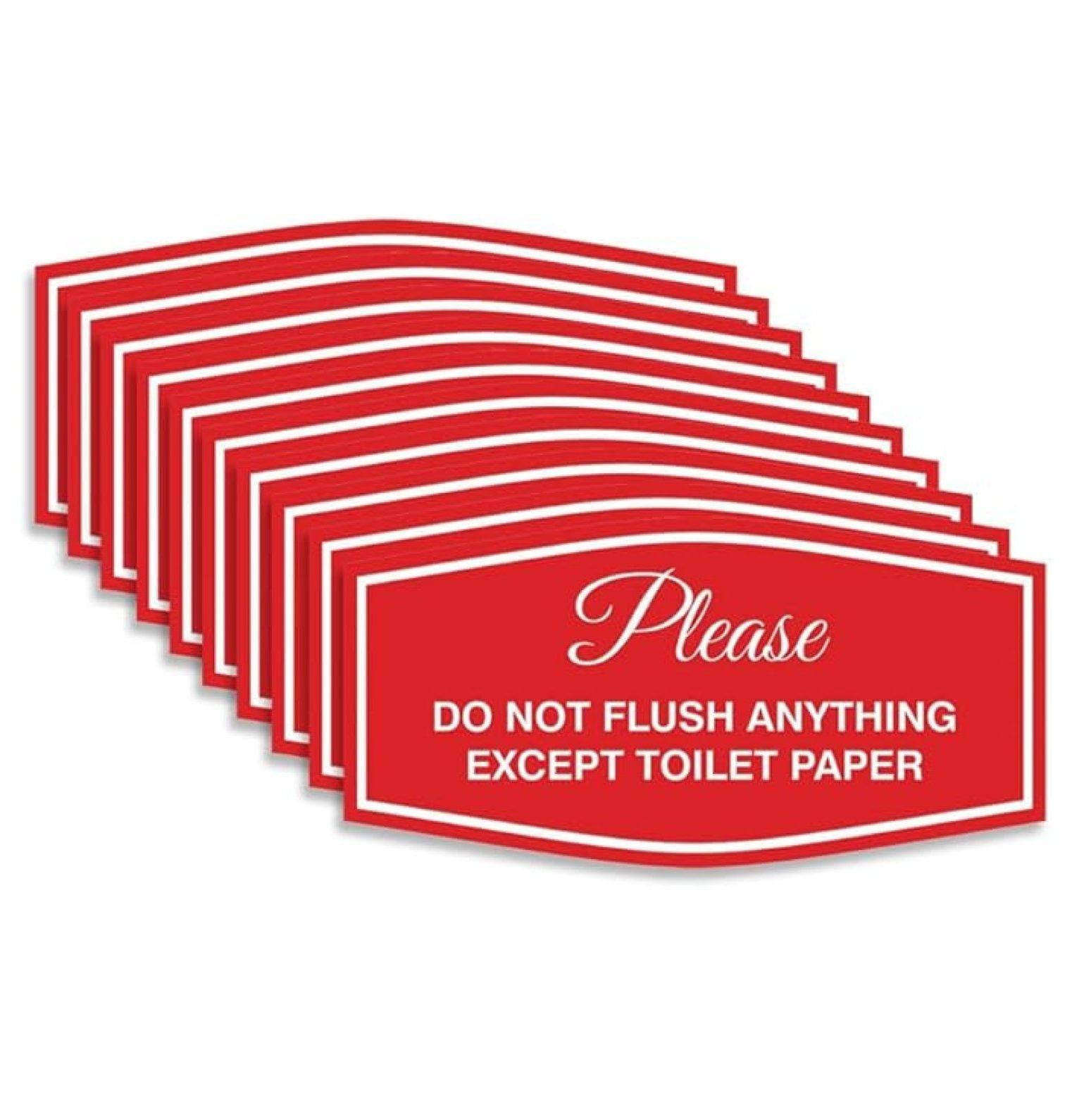 Fancy Please Do Not Flush Anything Except Sign | Easy Installation ...