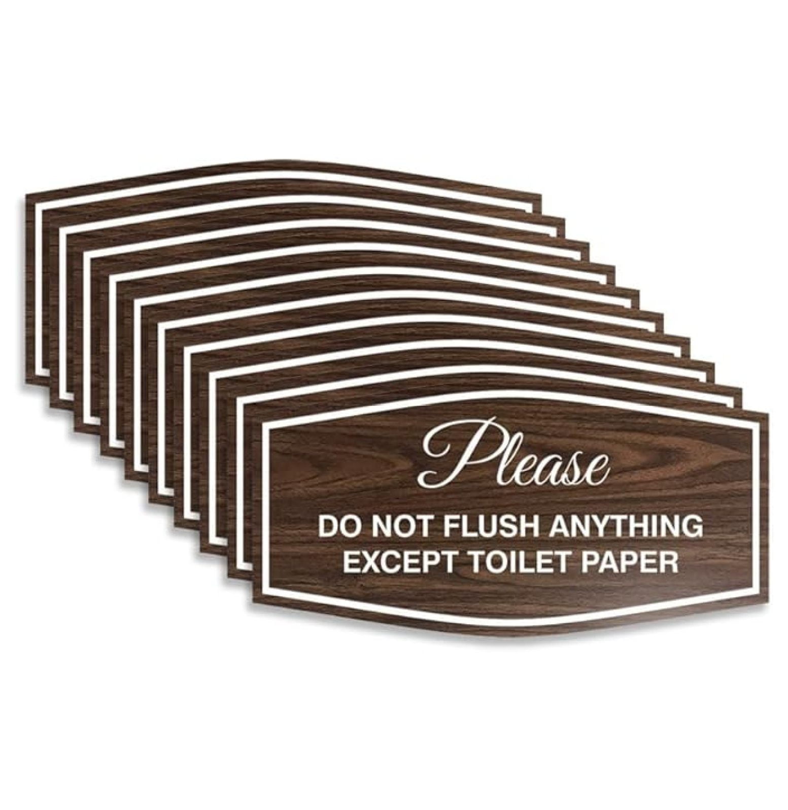 Fancy Please Do Not Flush Anything Except Sign | Easy Installation ...