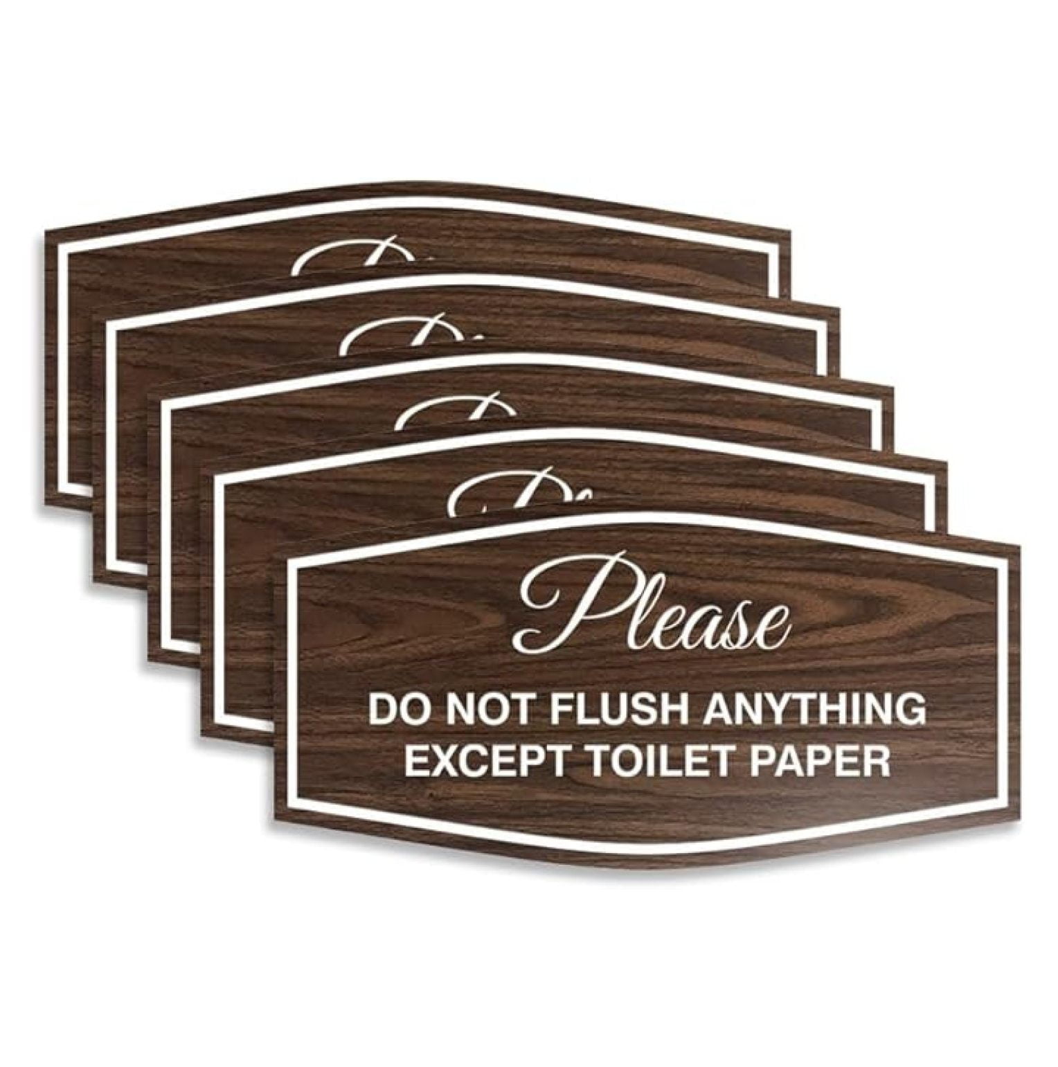 Fancy Please Do Not Flush Anything Except Sign | Easy Installation ...