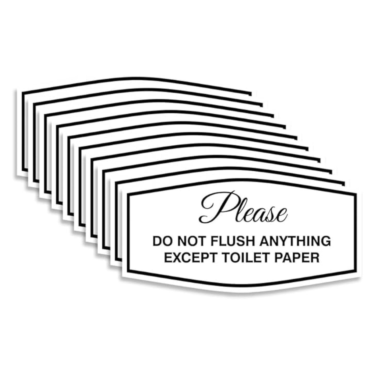 Fancy Please Do Not Flush Anything Except Sign | Easy Installation ...