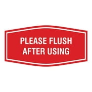 Round Please Flush The Toilet & Wash Your Hands, Light Green Decorative ...