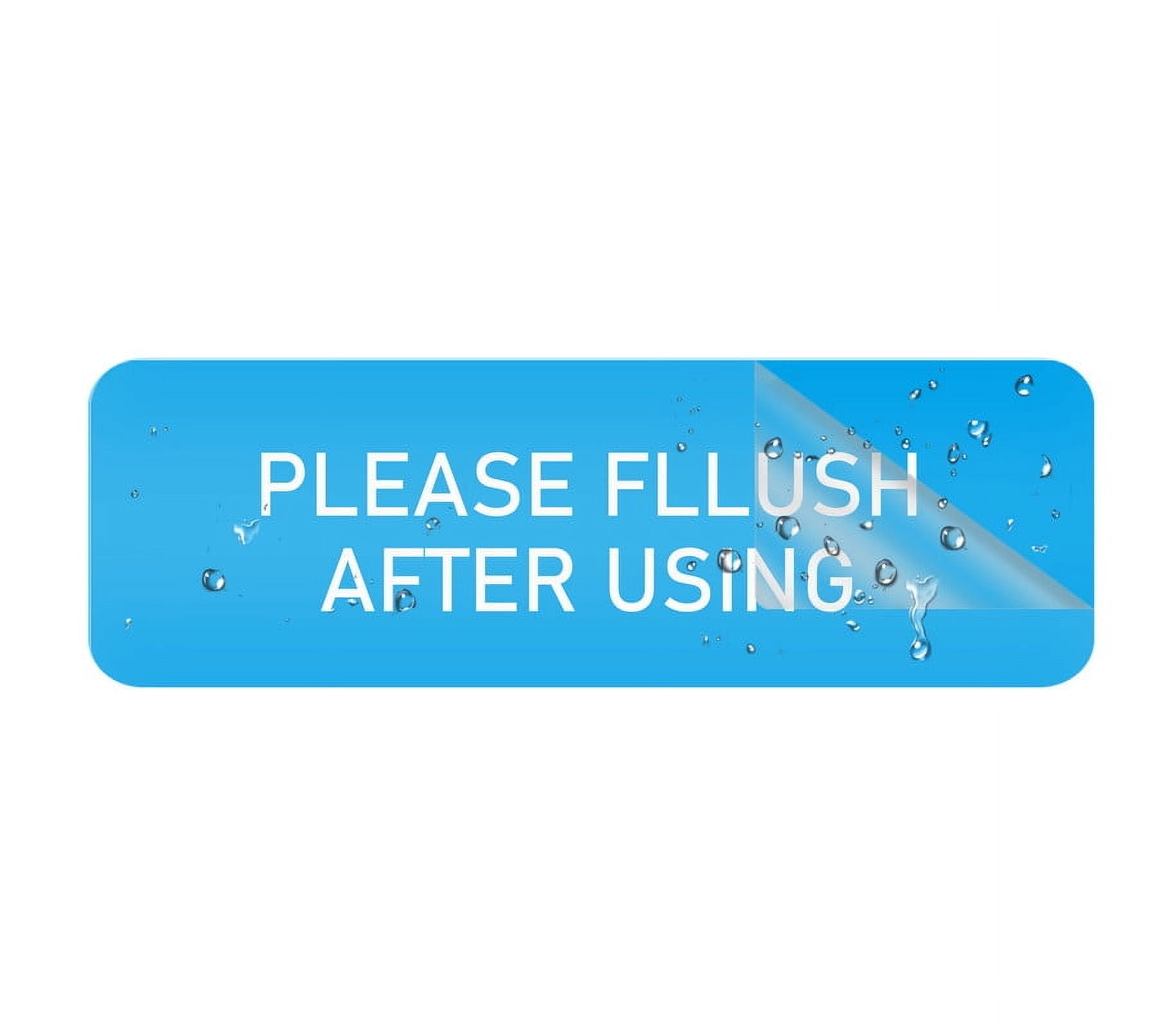 Fancy Please Flush After Using Wall Or Door Sign Acrylic Plastic Sign ...