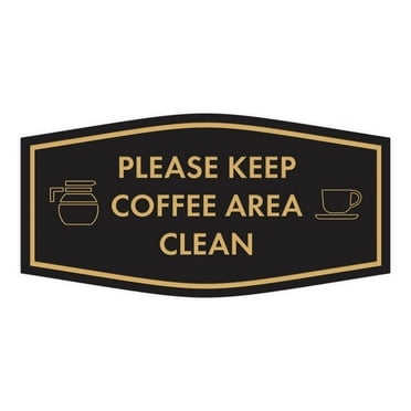 Classic Framed Please Wash Your Own Cups and Dishes Sign (Navy Blue ...