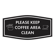 Classic Framed Please Keep Kitchen Clean Sign (Navy Blue / White ...