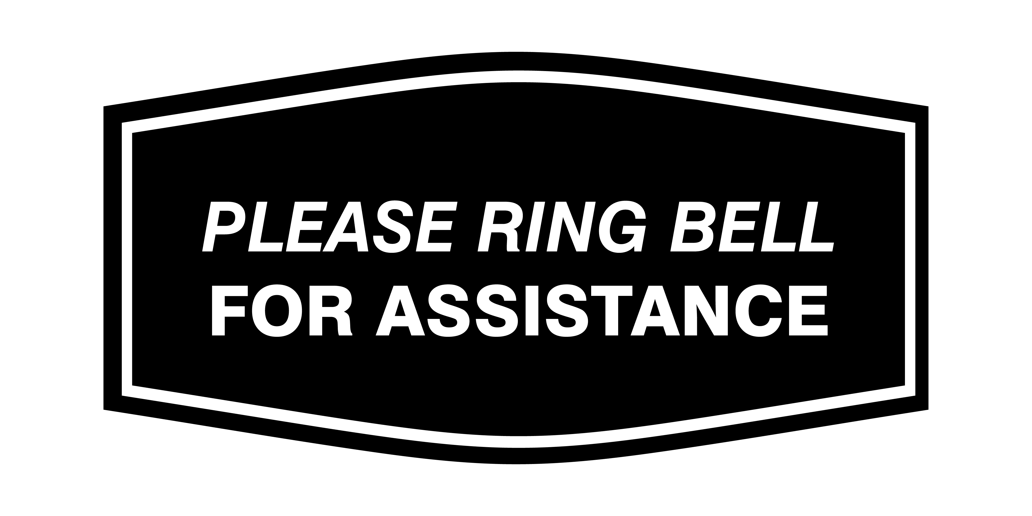 Fancy Please Ring Bell for Assistance Sign (Black) - Medium - Walmart.com