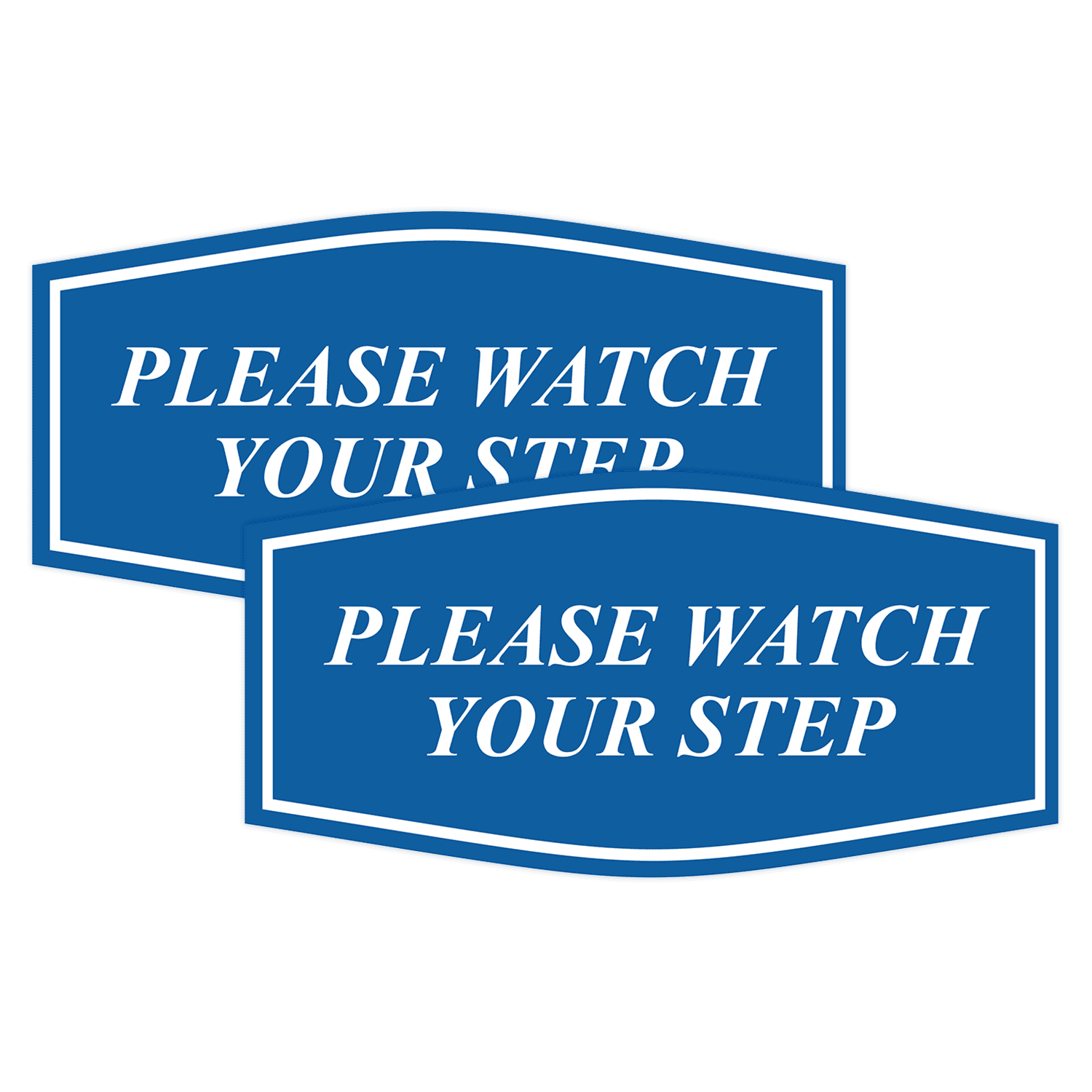 Fancy Please Watch Your Step Sign (Blue) - Large 2 Pack - Walmart.com