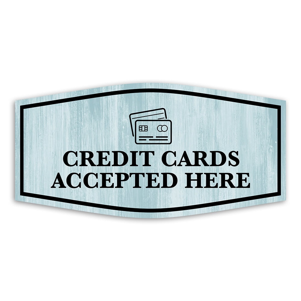 Fancy Plus Credit Cards Accepted Here Wall or Door Sign | Reception ...