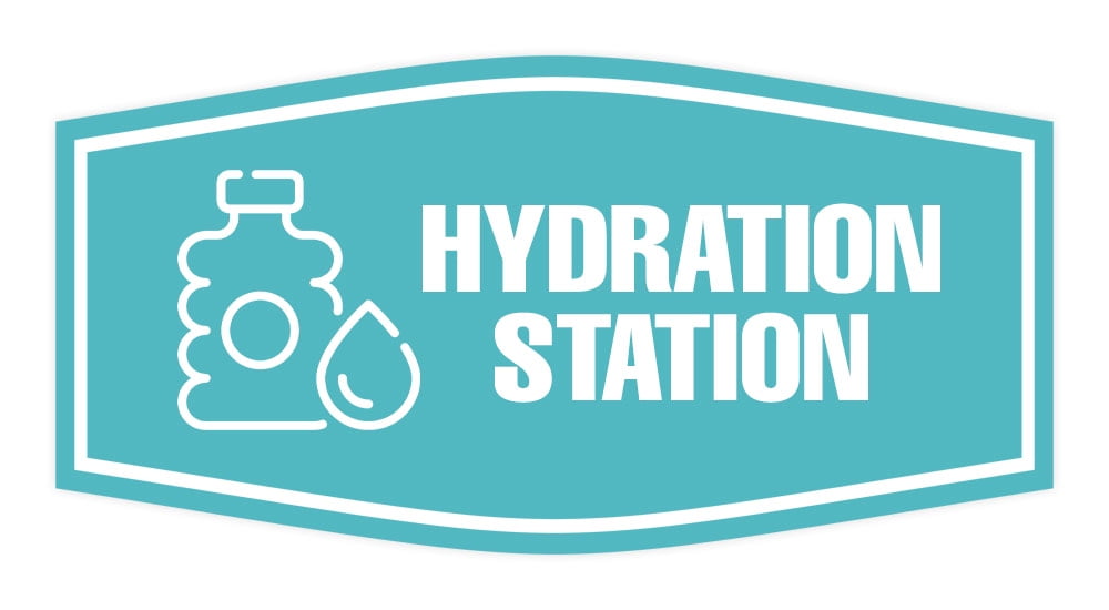 Fancy Plus Hydration Station Wall or Door Sign | Business & Public ...