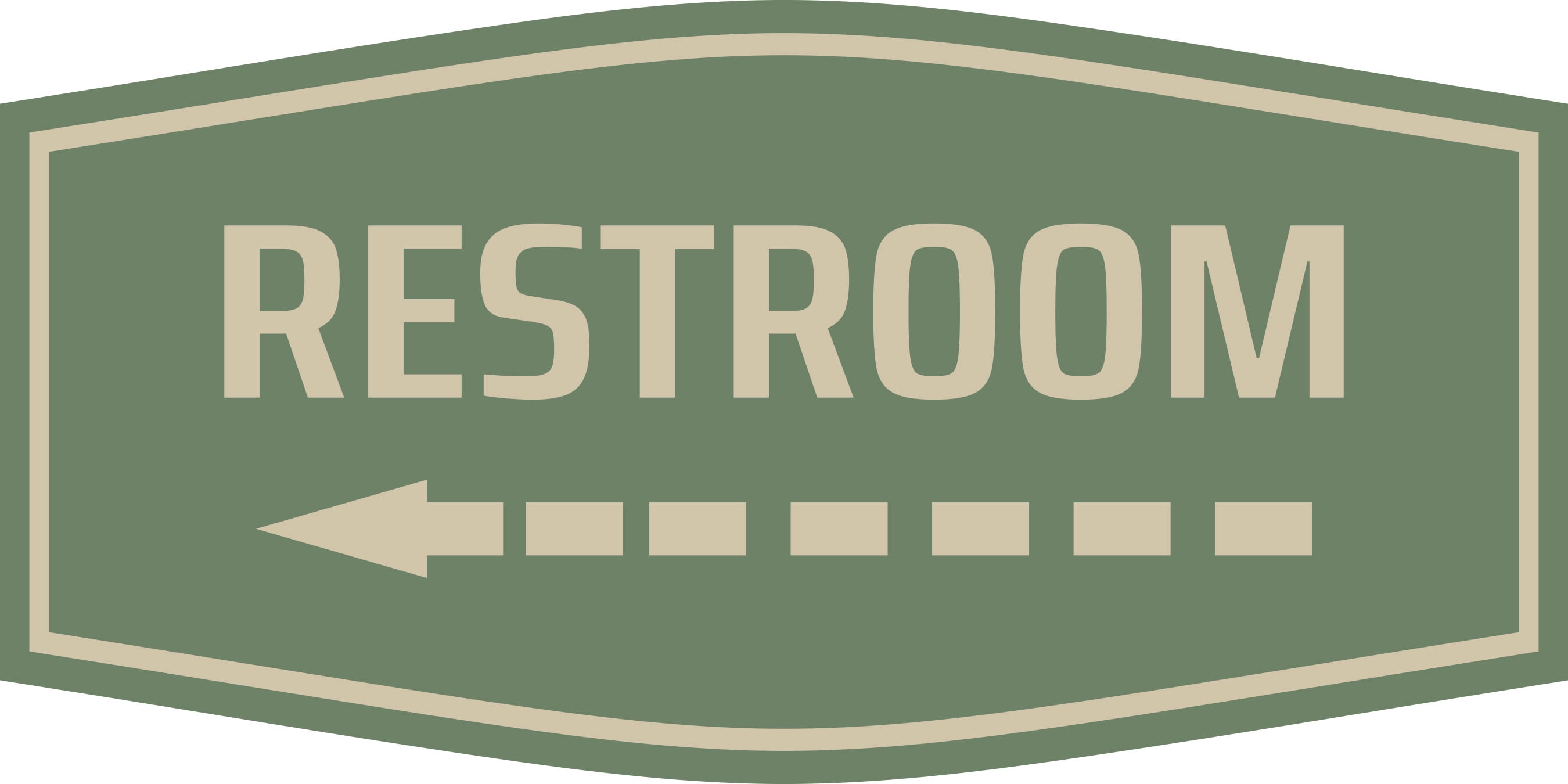 Fancy Plus Restroom (Left Arrow) Wall or Door Sign | Business and ...