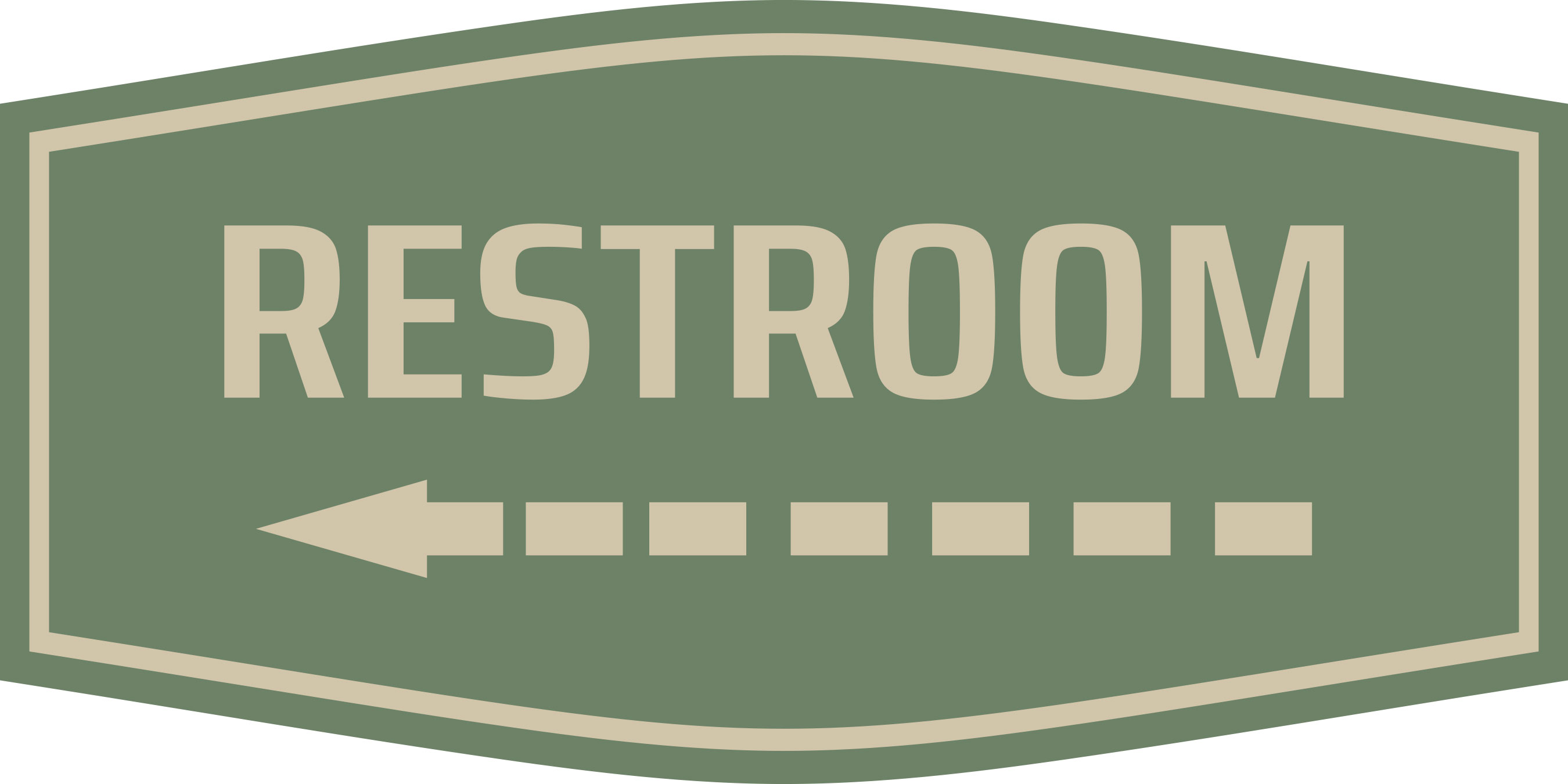 Fancy Plus Restroom (Left Arrow) Wall or Door Sign | Business and ...
